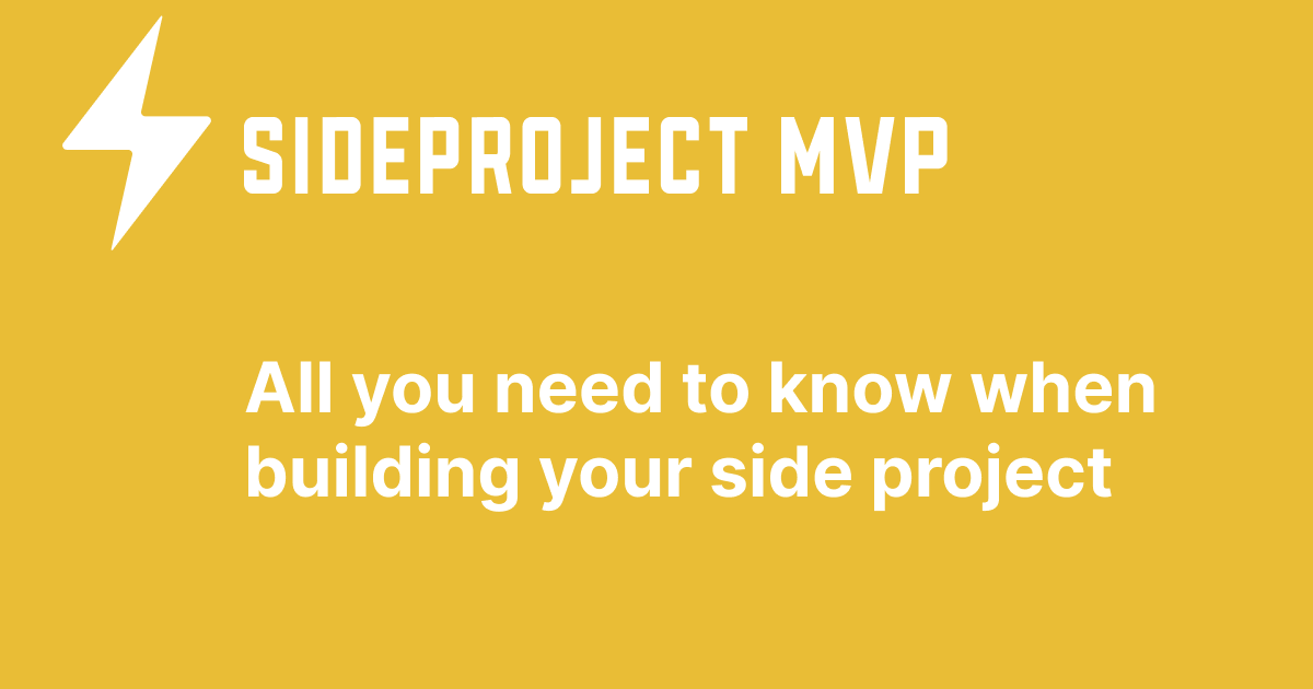 Building In Public - Sideproject MVP